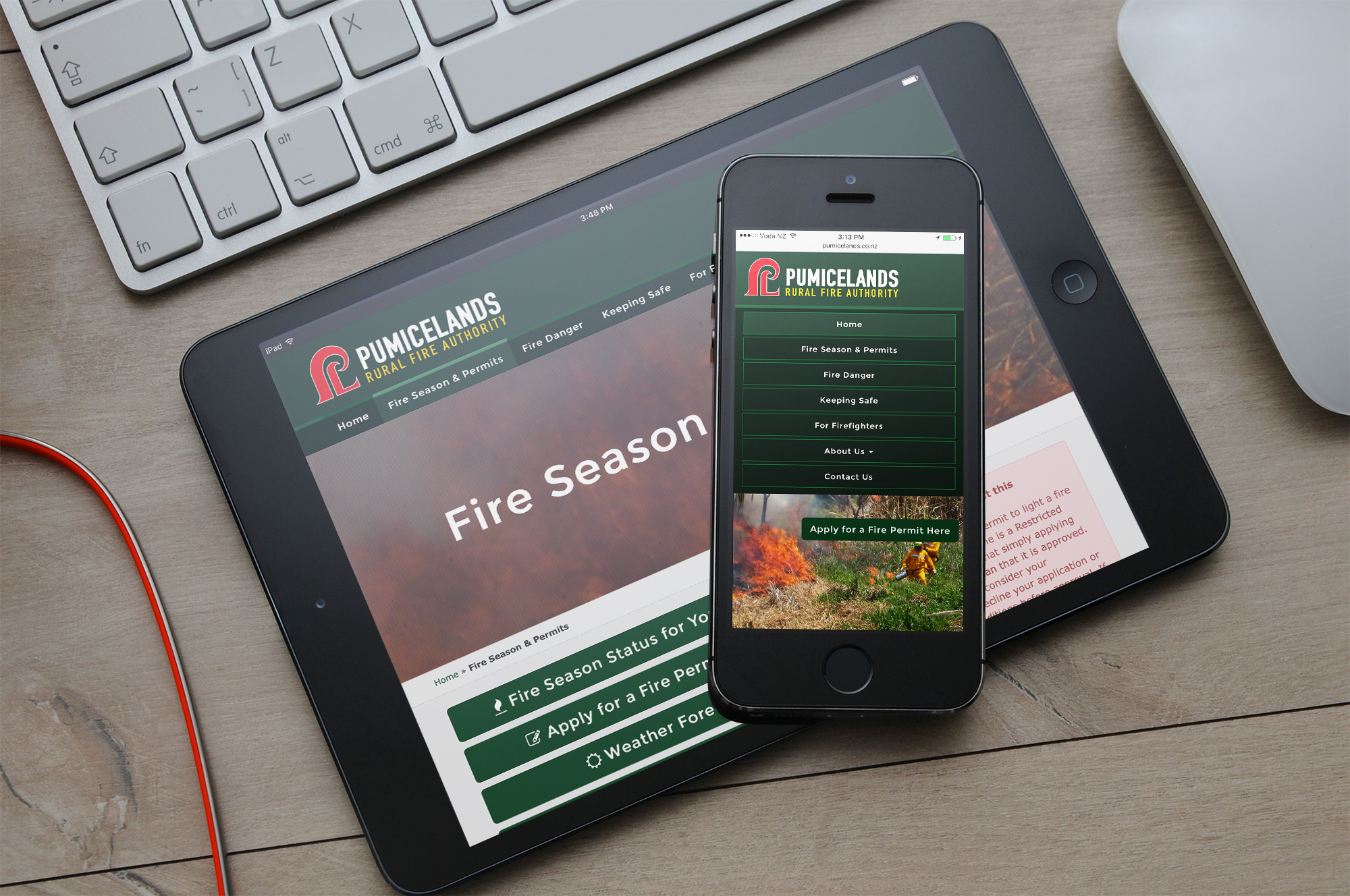 Pumicelands Fire and Emergency New Zealand - Hodgeman Web Design